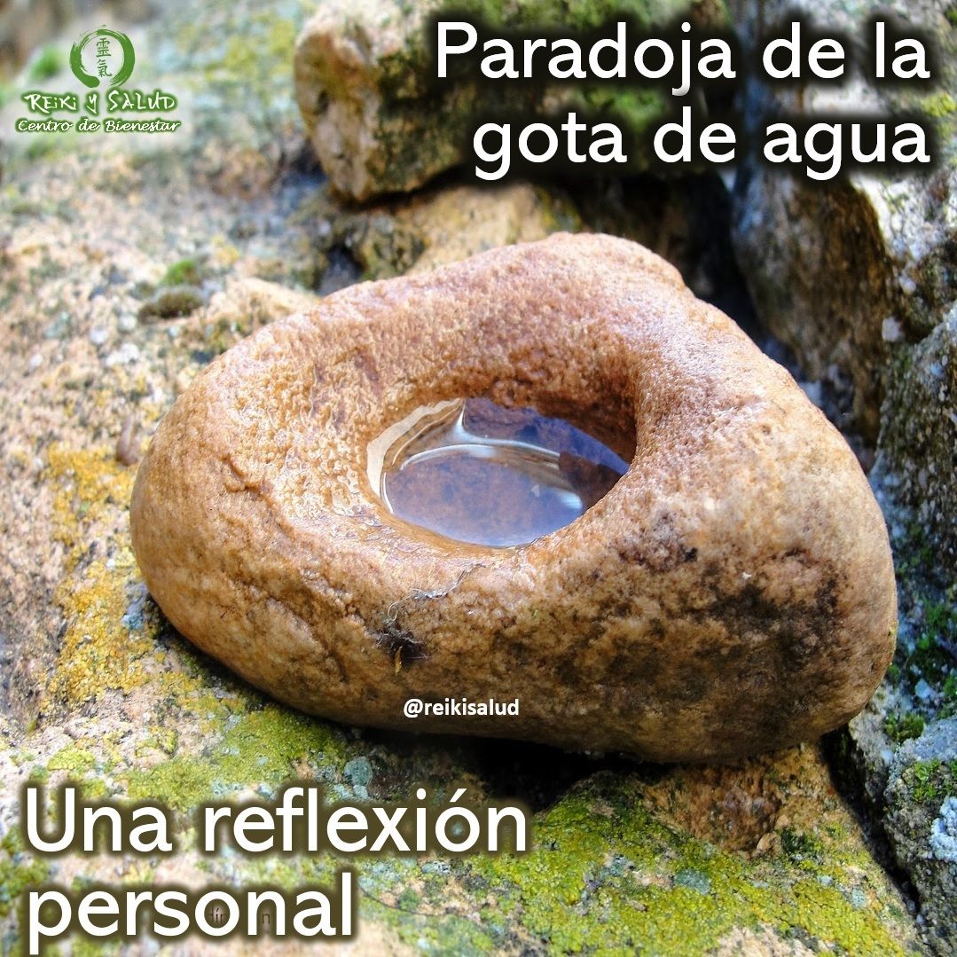 Una gota de agua perfora a la roca, no por su fuerza, sino por su ...